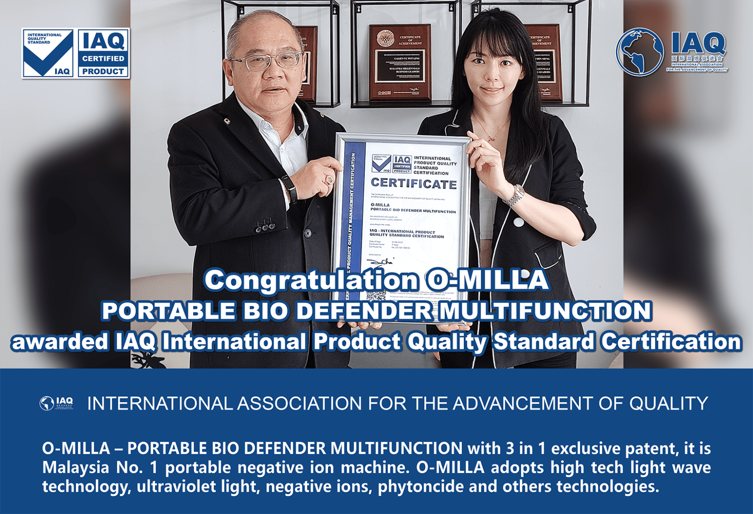 Congratulation O-MILLA – PORTABLE BIO DEFENDER MULTIFUNCTION awarded ...