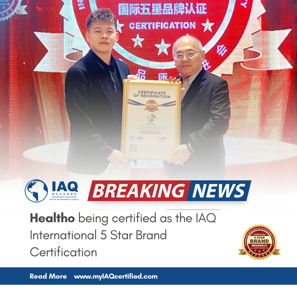 Congratulation Healtho being certified as the IAQ International 5 Star ...